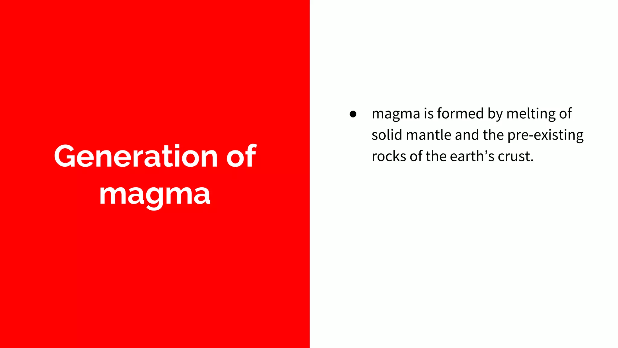 Process of Magma generation and Contamination of magma | PPTX
