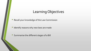 Process of making legislation | PPTX