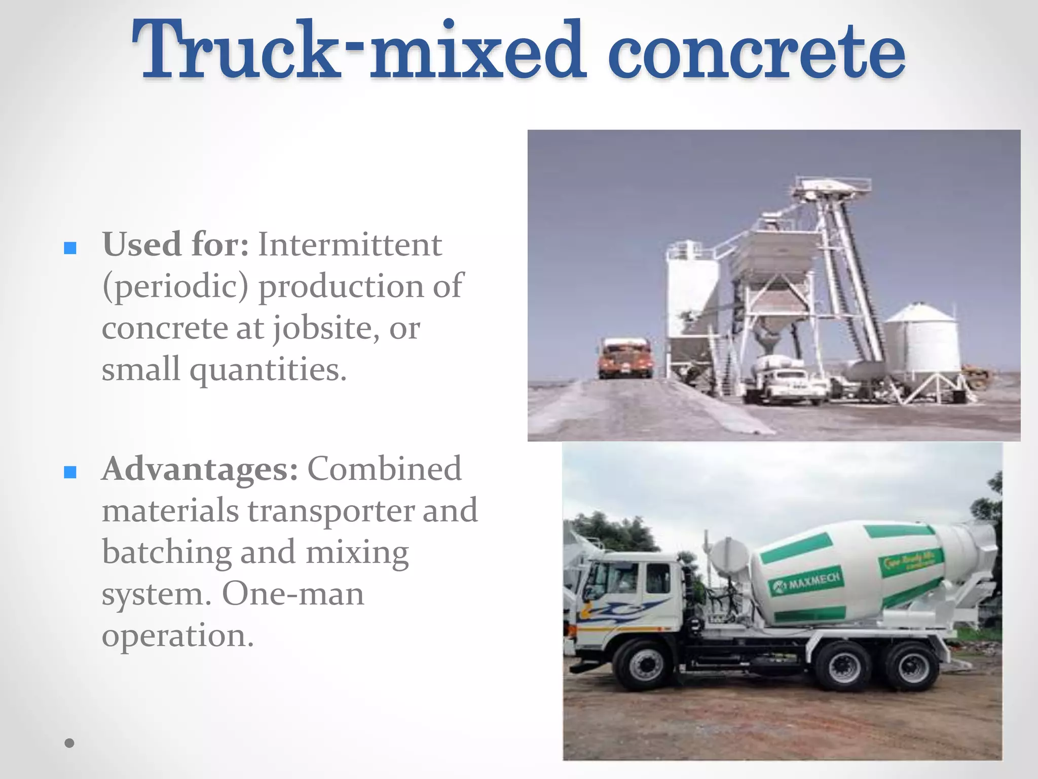 Process of manufacture of concrete | PPTX