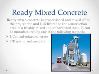 Process of manufacture of concrete | PPTX