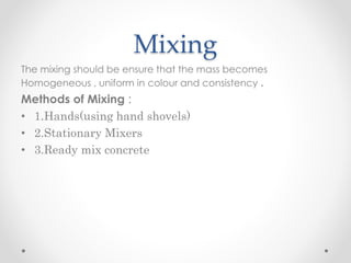 Process of manufacture of concrete | PPTX