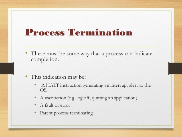 Process of operating system