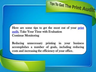 Process of print audit | PPT