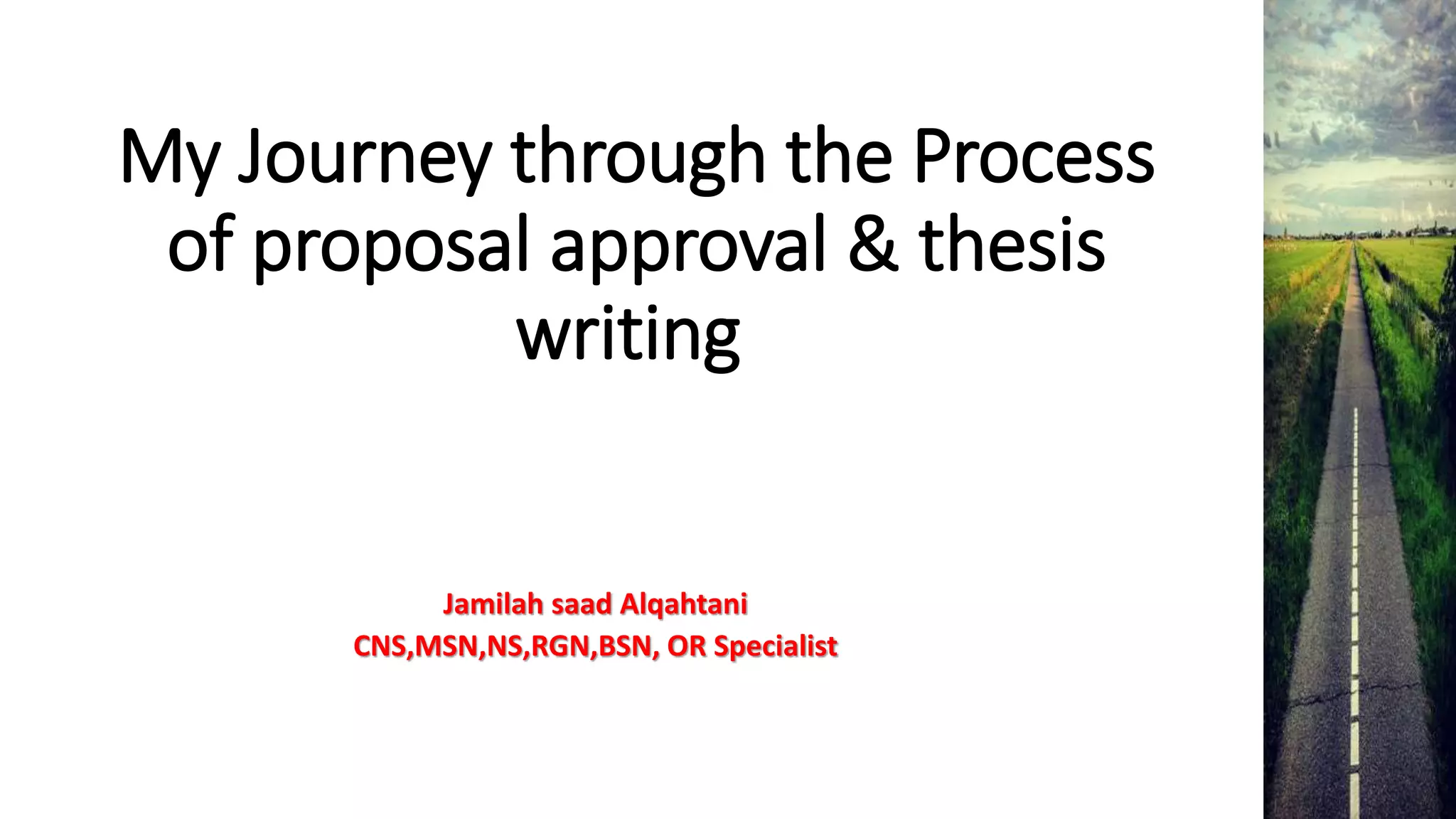 Process of proposal approval thesis writing | PPT