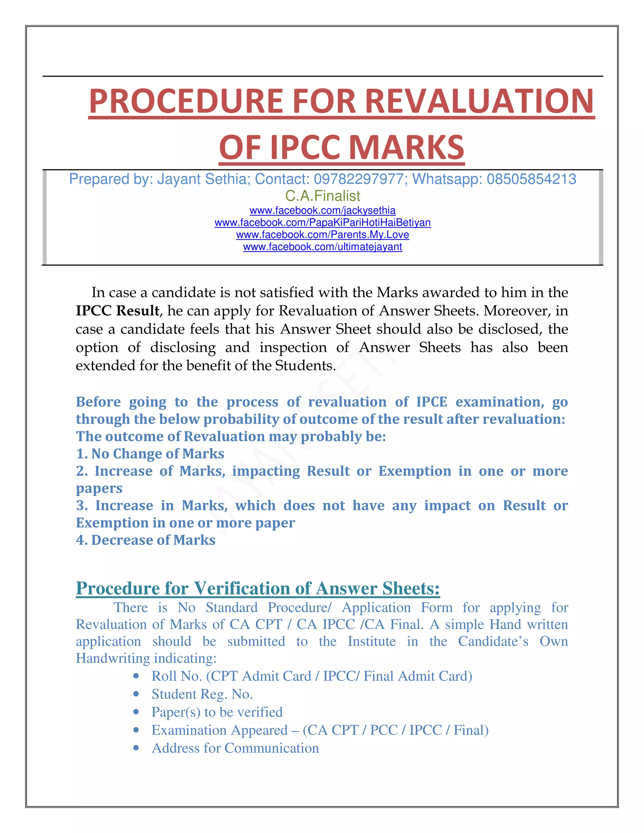 Process of revaluation | PDF