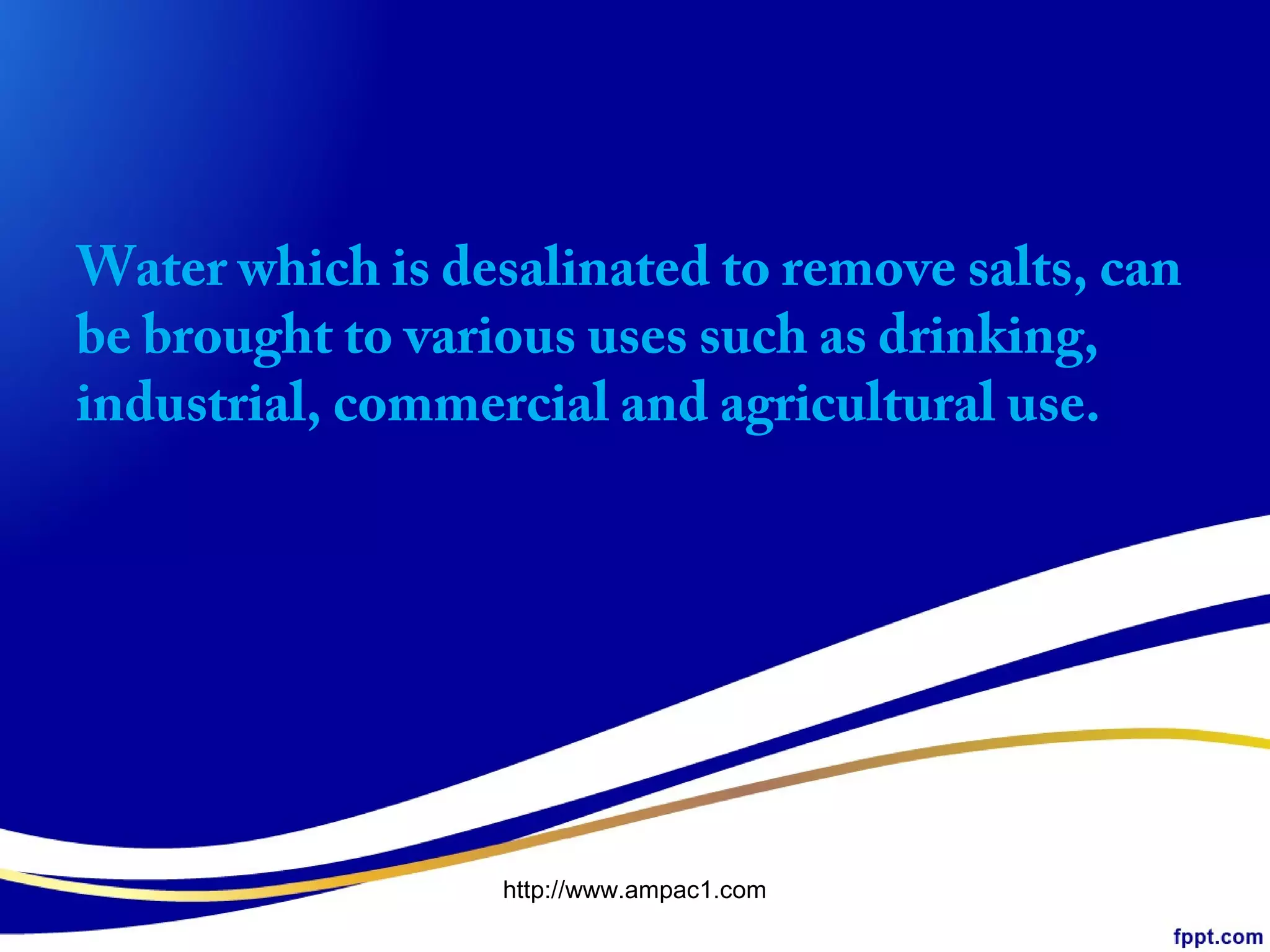 Process of seawater desalination | PPT