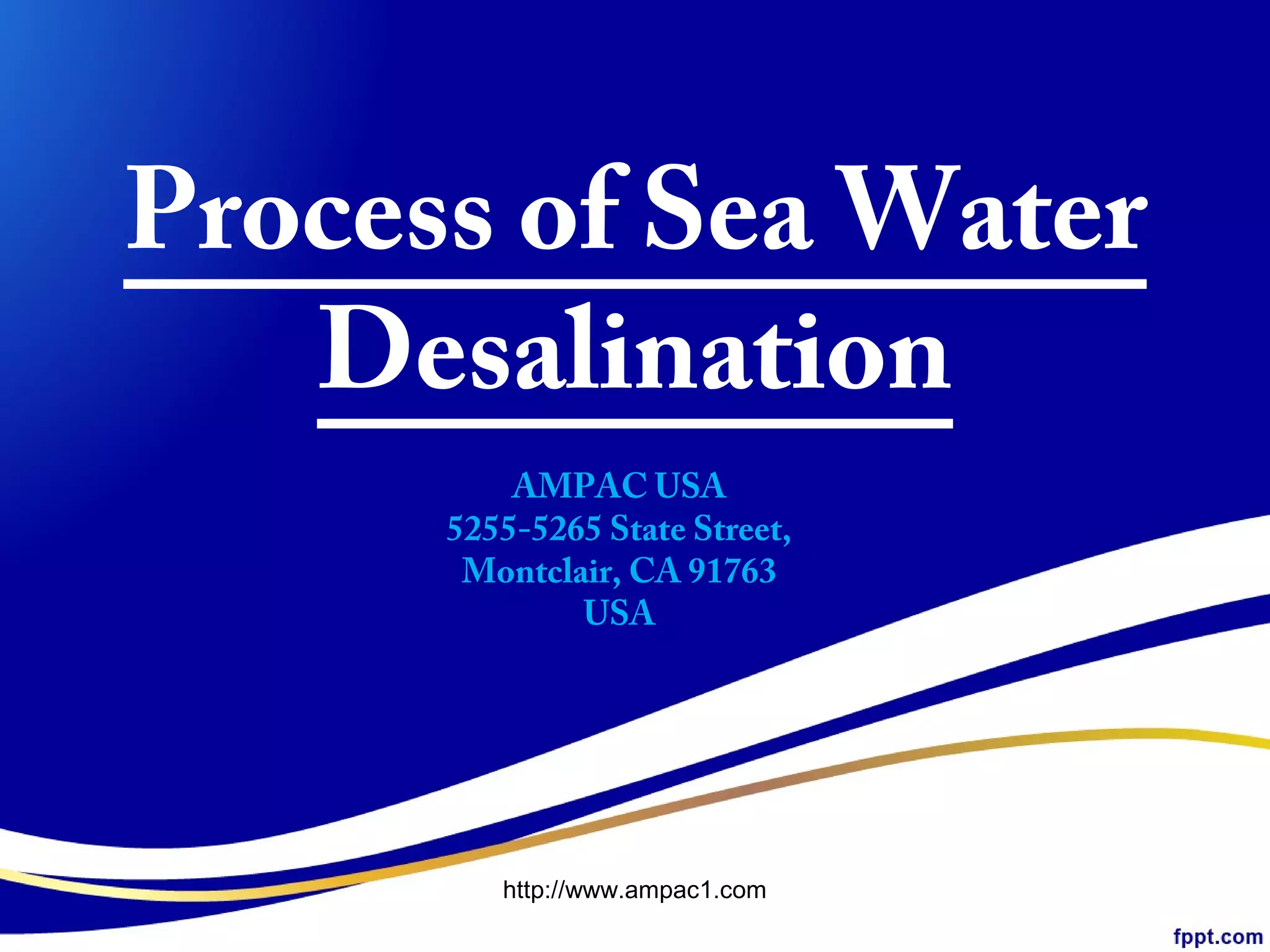 Process of seawater desalination | PPT