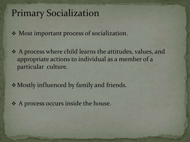 Process of socialization | PPT
