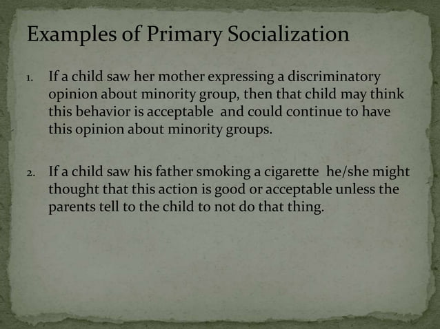 Process of socialization | PPT