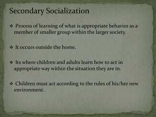 Process of socialization | PPTX