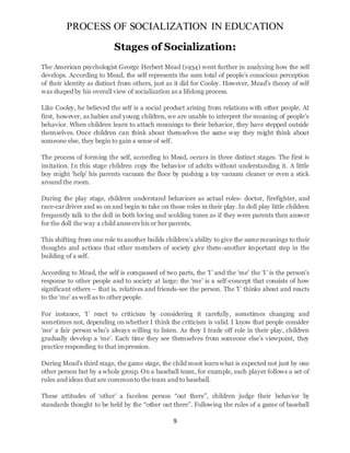Process of socialization in education m.ed fies | DOCX