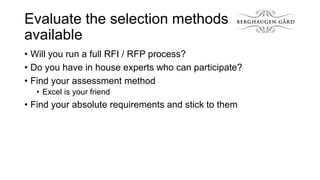 Process of software selection | PPTX