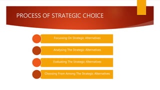 Process of strategic choice | PPTX