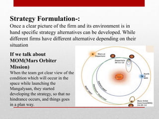Process of strategy planning with example of mars orbiter mission | PPTX