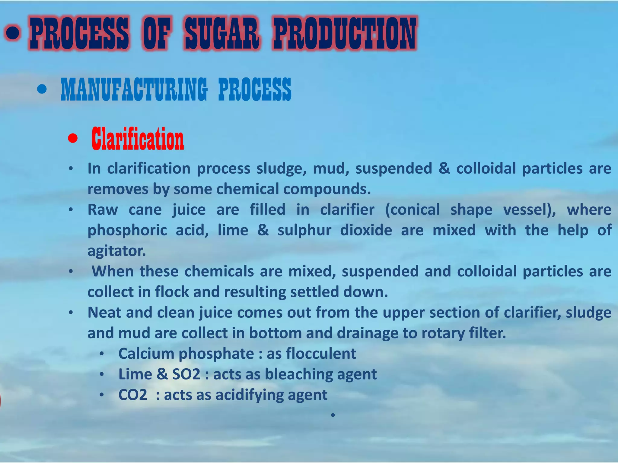 Process of sugar production from sugarcane - sugar factory | PDF