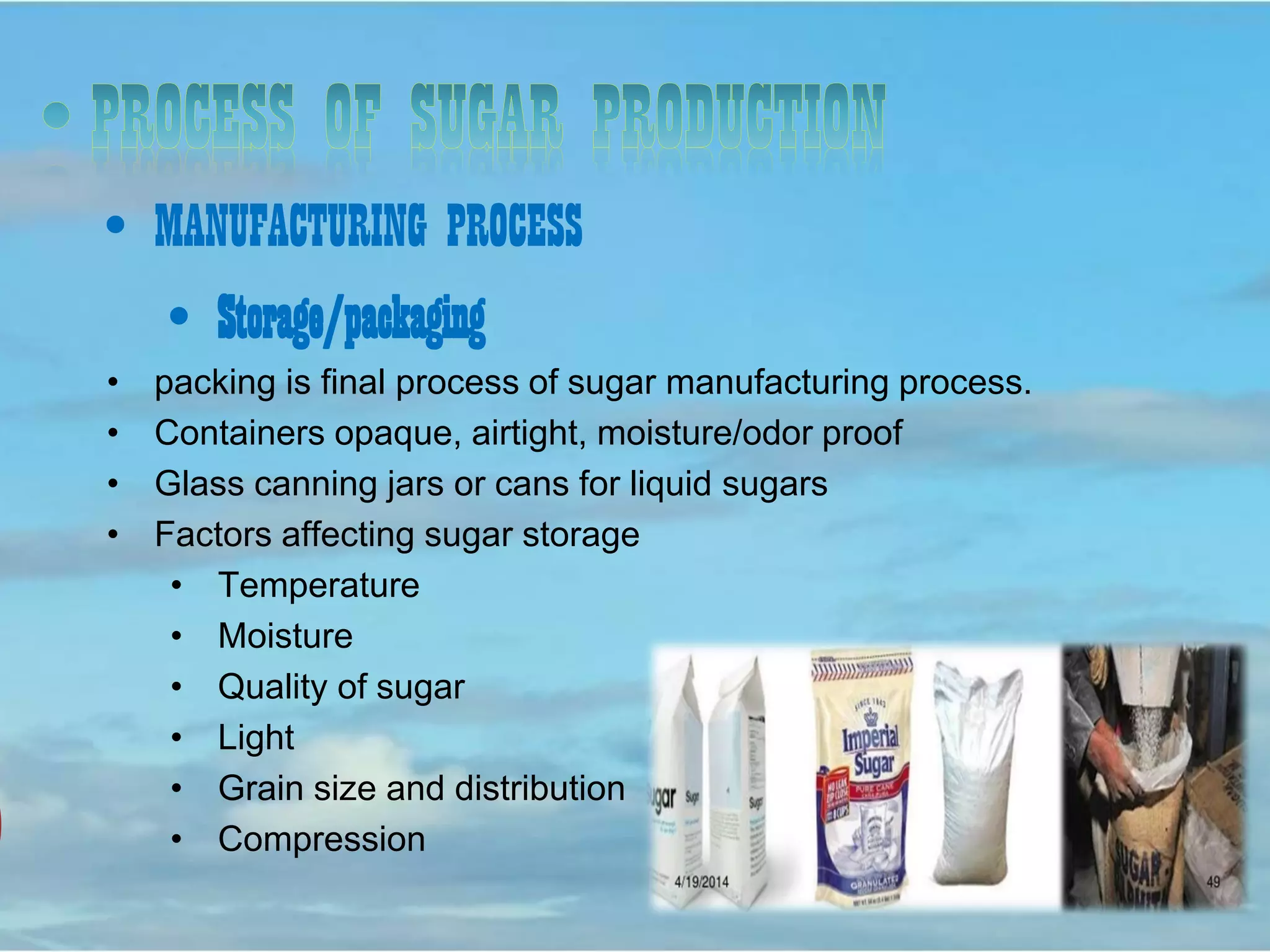 Process of sugar production from sugarcane - sugar factory | PDF