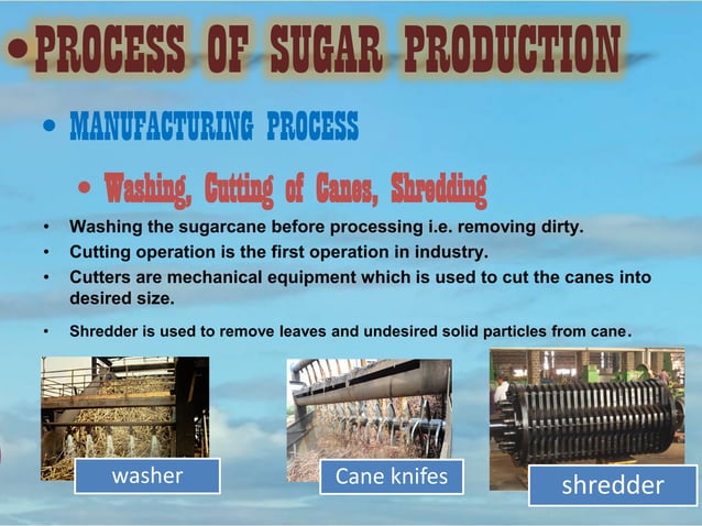 Process of sugar production from sugarcane - sugar factory | PDF ...