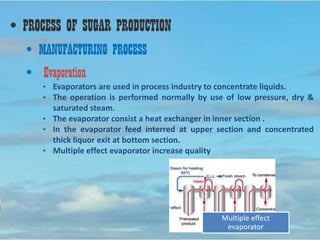 Process of sugar production from sugarcane - sugar factory | PDF