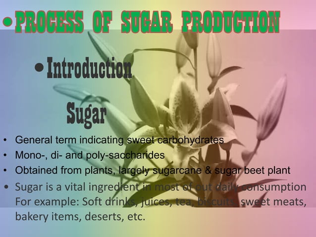 Process of sugar production from sugarcane - sugar factory | PDF ...