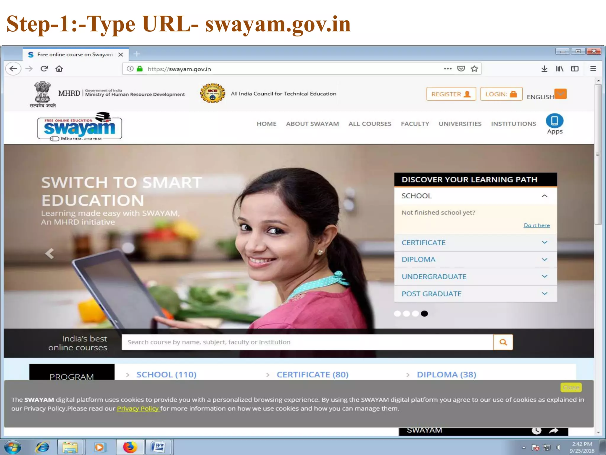 Process of SWAYAM Registration | PDF