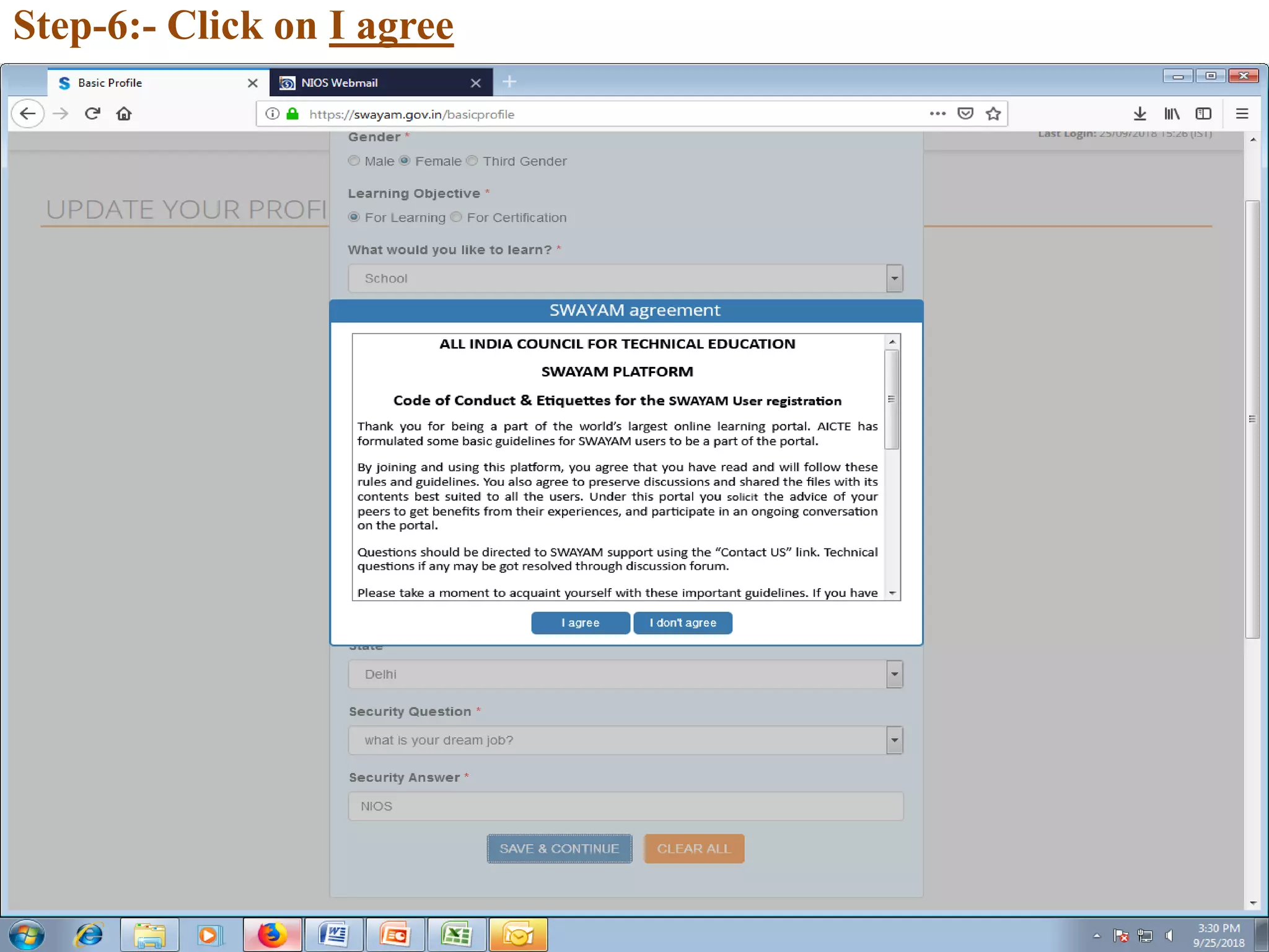 Process of SWAYAM Registration | PDF
