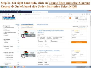 Process of SWAYAM Registration | PDF