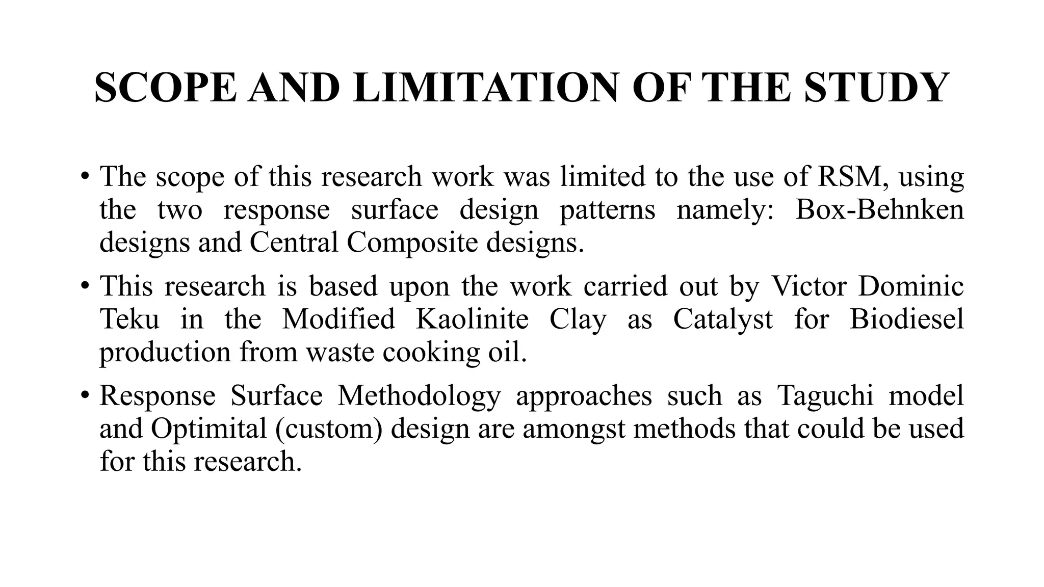 Process Optimization for the Production of Biodiesel using Central Composite and Box-Behnken ...