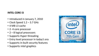 Intel Processor pentium to i9 | PPTX
