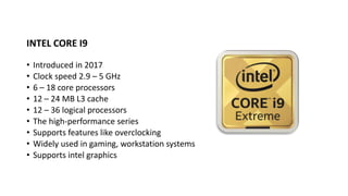 Intel Processor pentium to i9 | PPTX