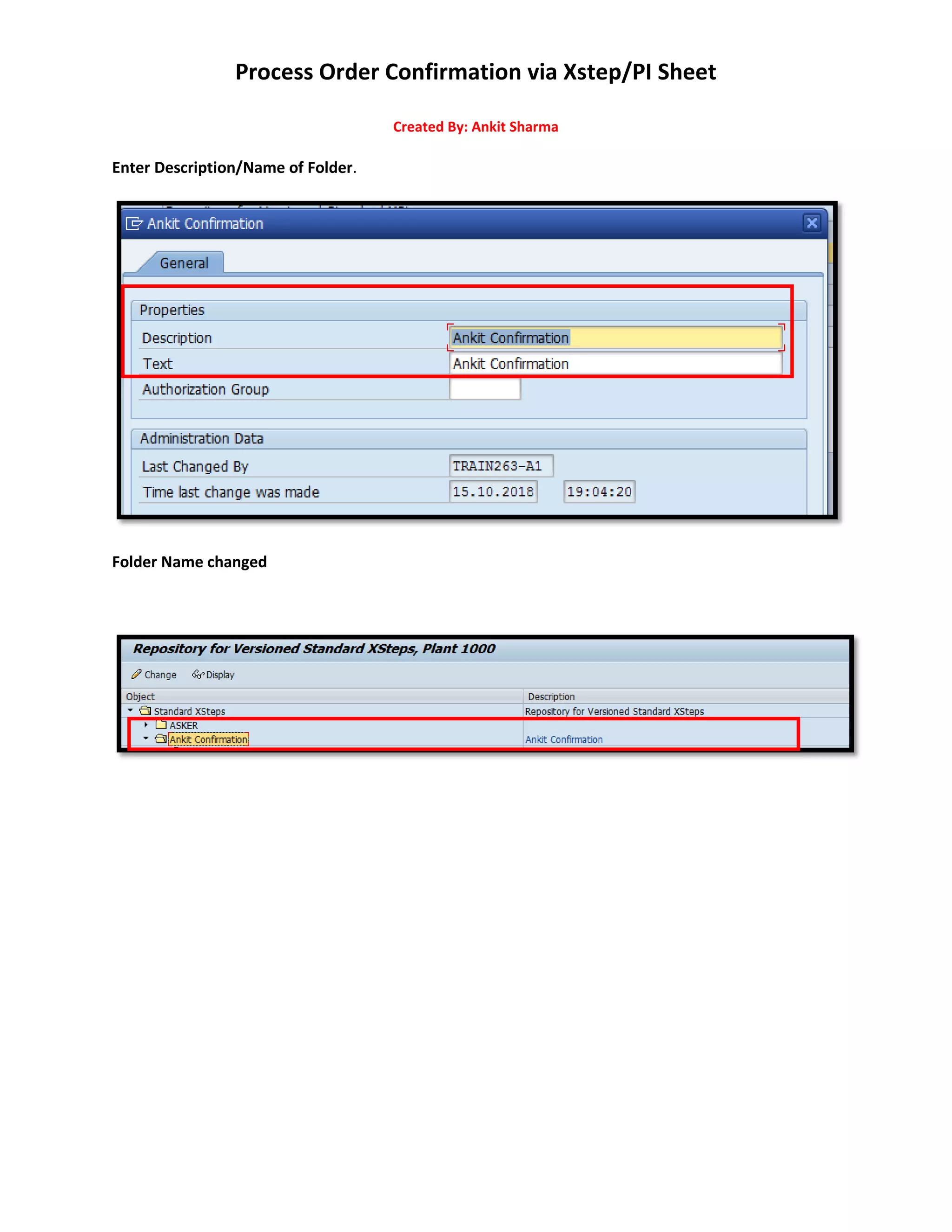 Learn Process order confirmation via XStep and PI sheet | PDF