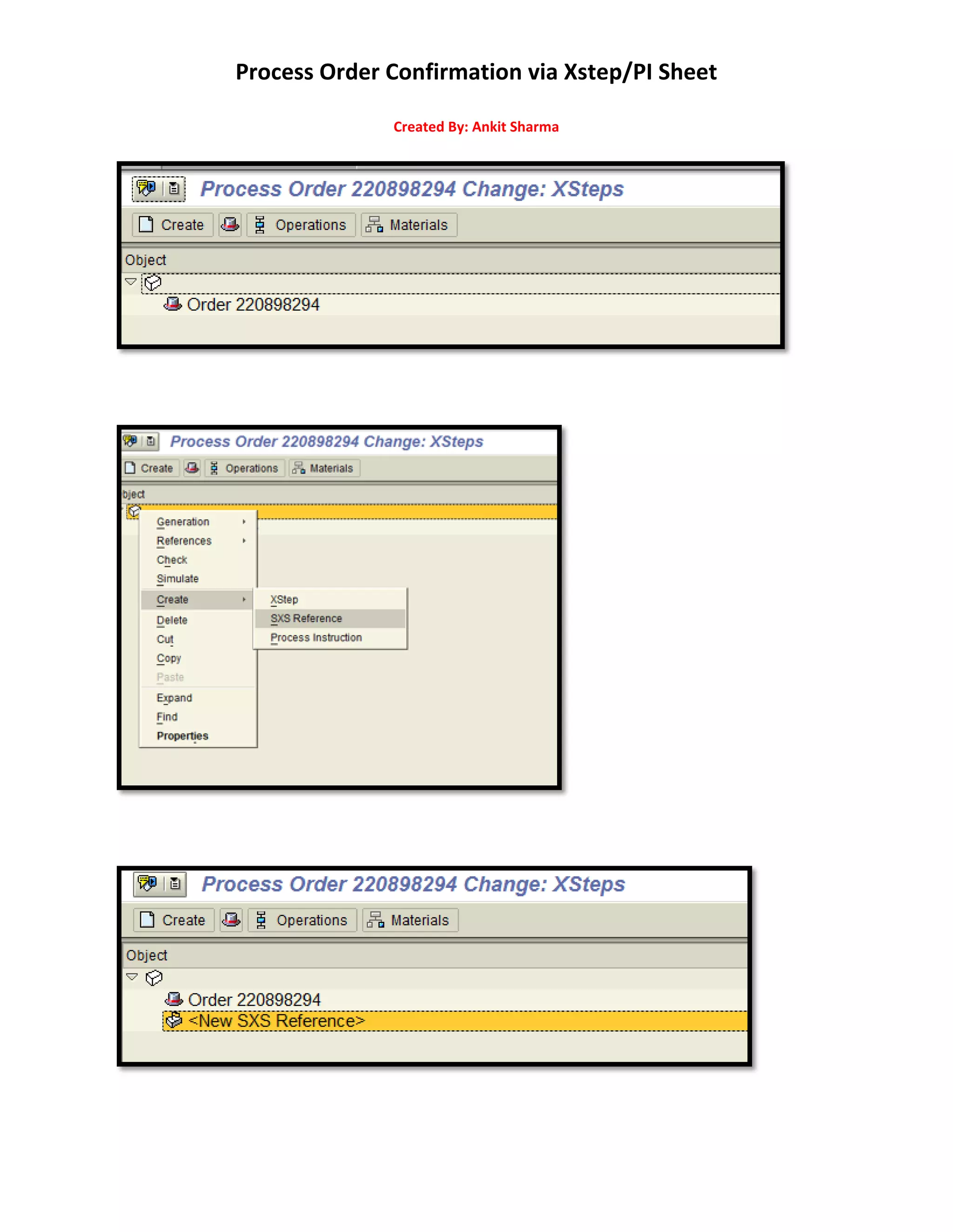 Learn Process order confirmation via XStep and PI sheet | PDF
