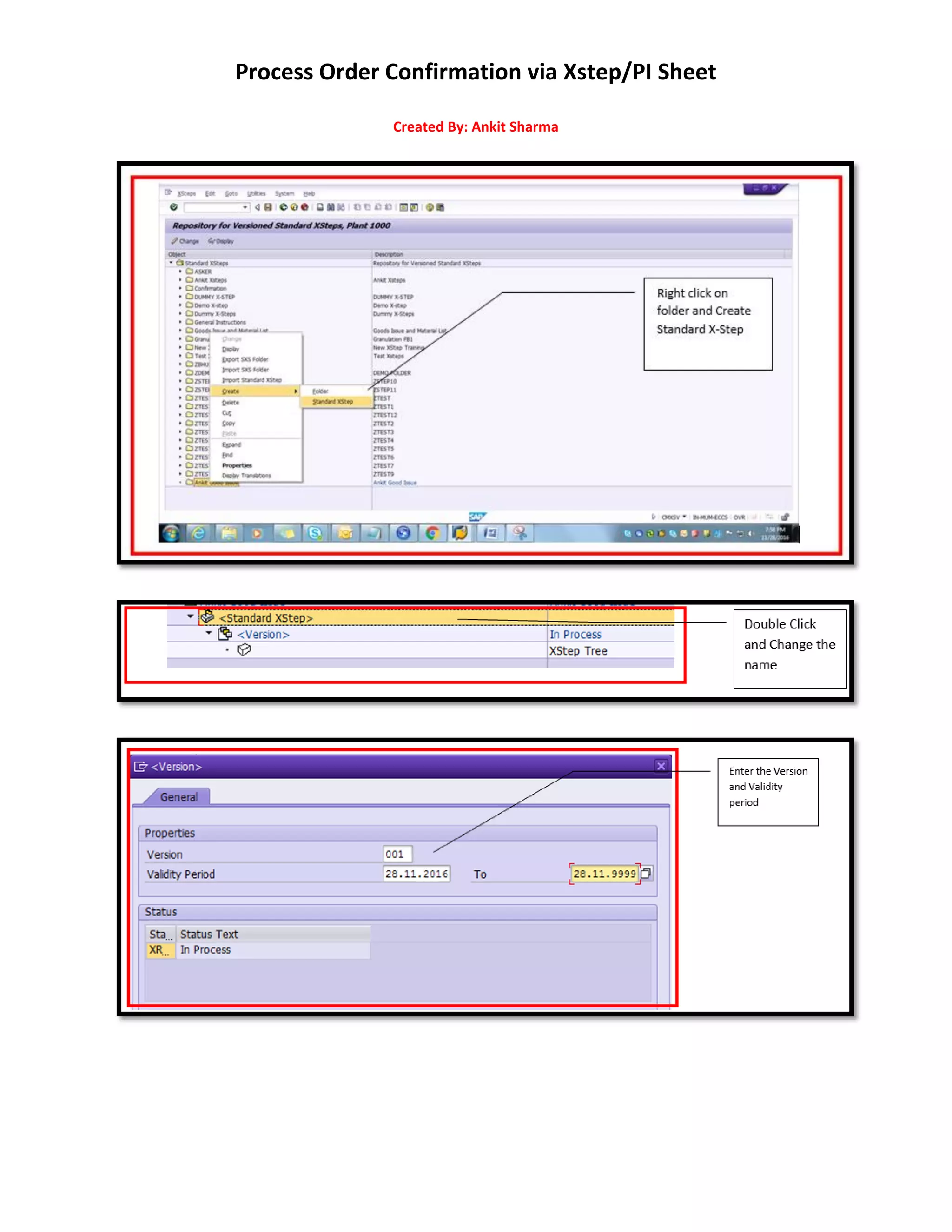 Learn Process order confirmation via XStep and PI sheet | PDF