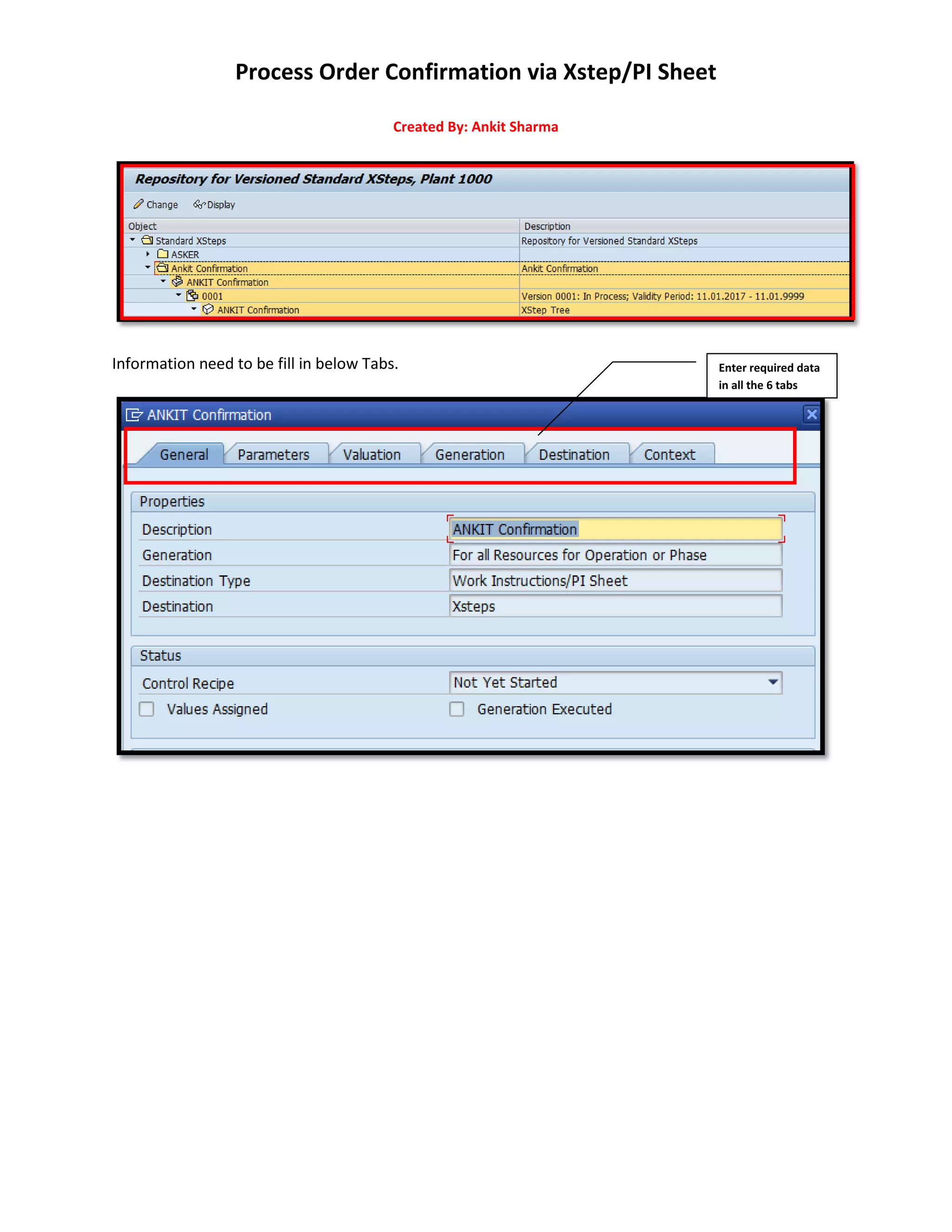Learn Process order confirmation via XStep and PI sheet | PDF