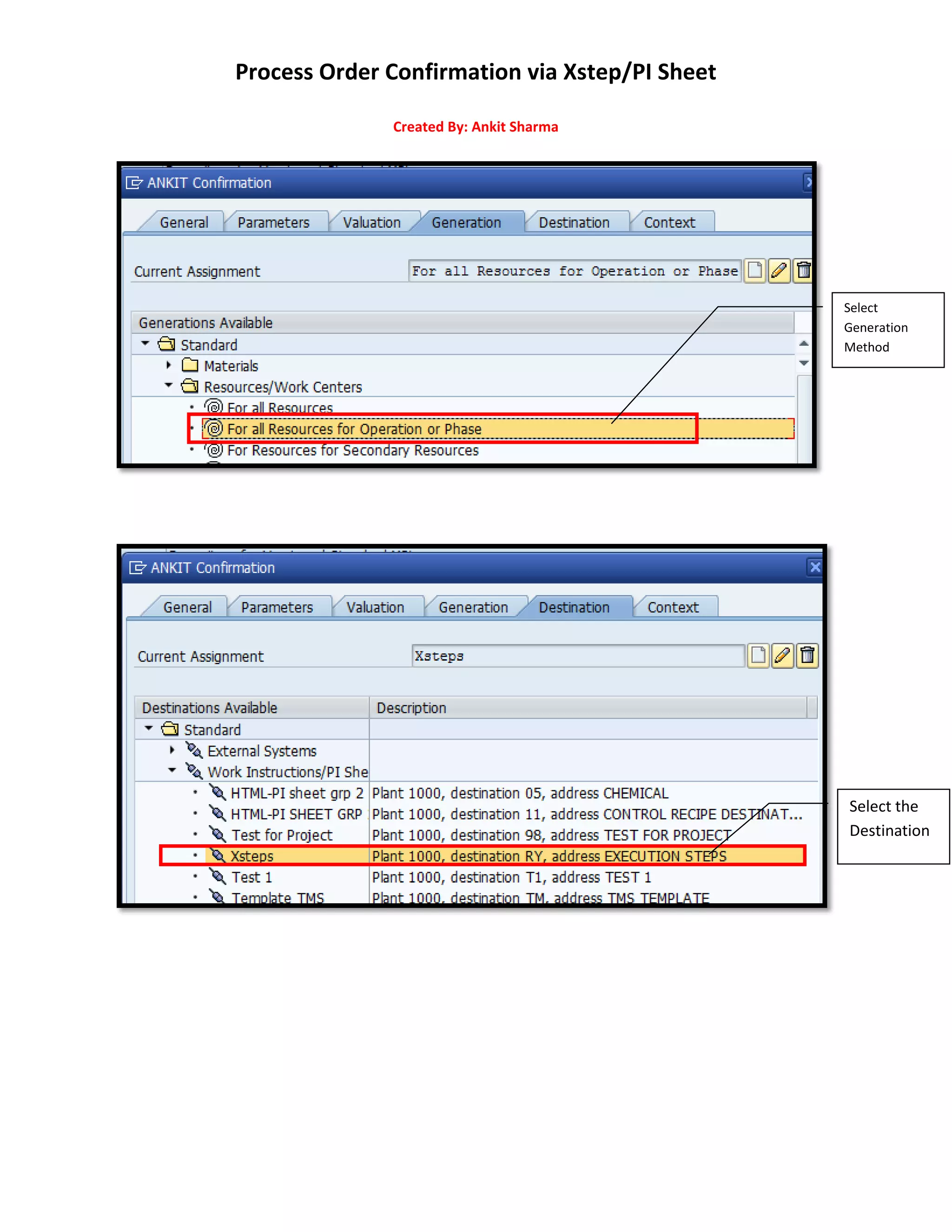 Learn Process order confirmation via XStep and PI sheet | PDF