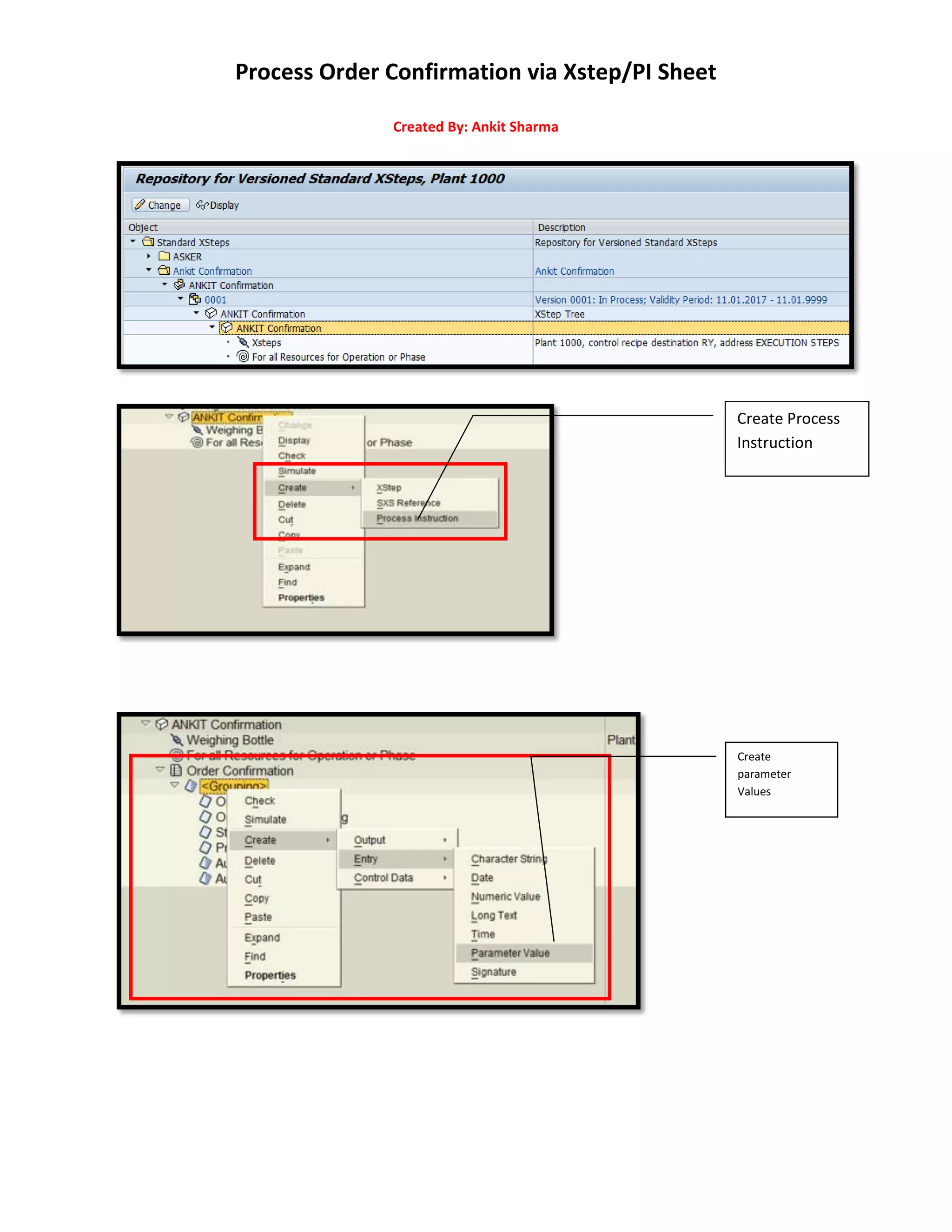 Learn Process order confirmation via XStep and PI sheet | PDF