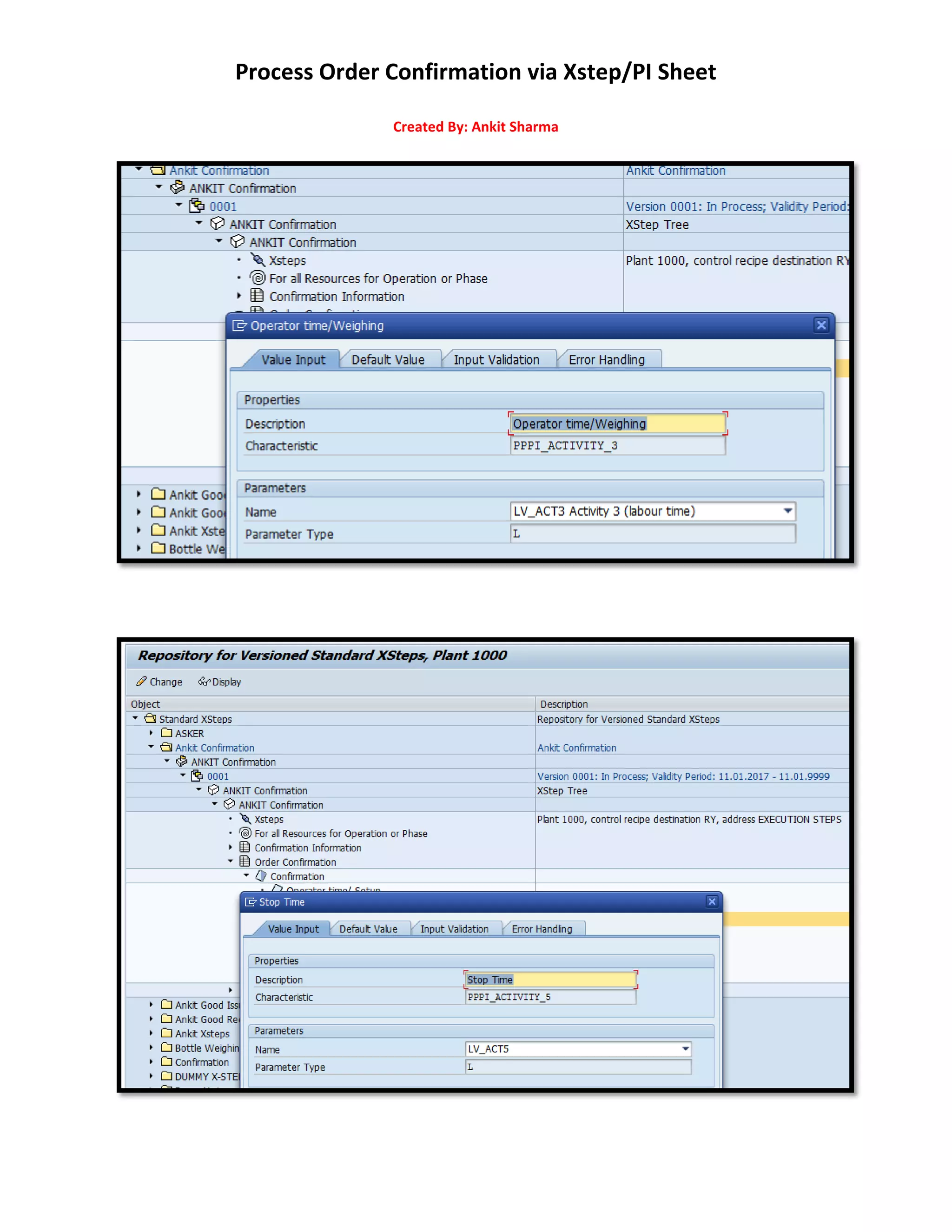 Learn Process order confirmation via XStep and PI sheet | PDF