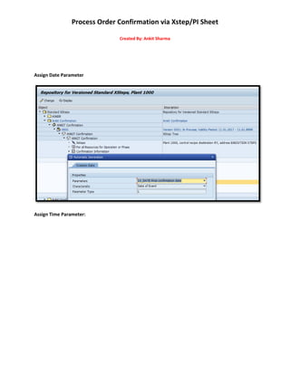 Learn Process order confirmation via XStep and PI sheet | PDF