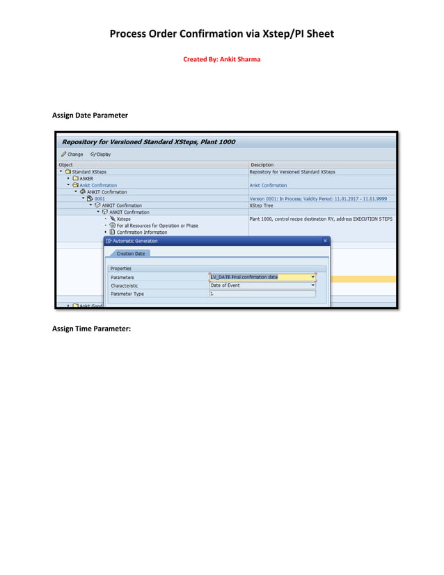 Learn Process order confirmation via XStep and PI sheet | PDF