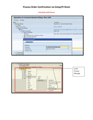 Learn Process order confirmation via XStep and PI sheet | PDF