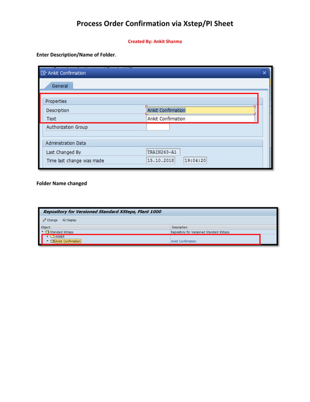 Learn Process order confirmation via XStep and PI sheet | PDF