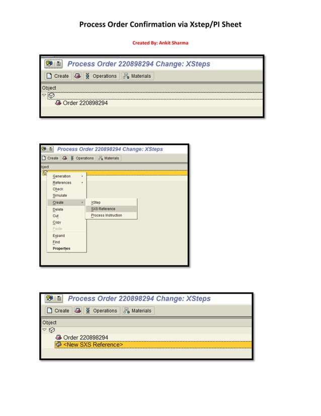 Learn Process order confirmation via XStep and PI sheet | PDF