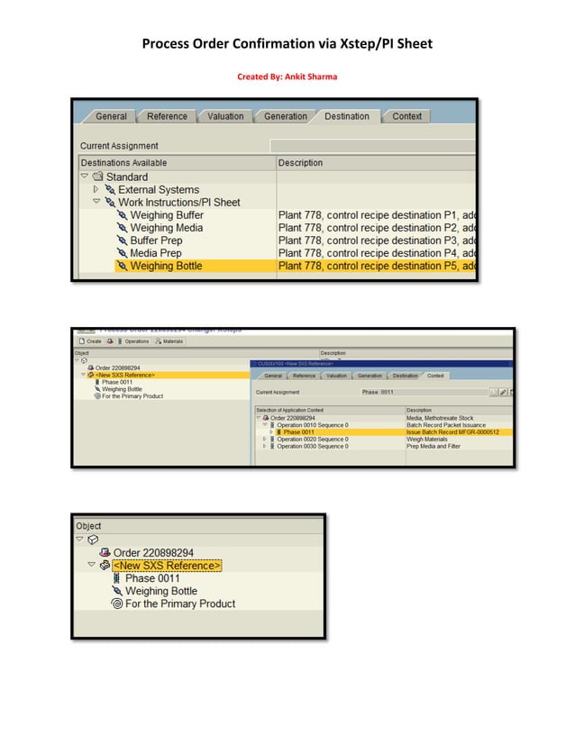 Learn Process order confirmation via XStep and PI sheet | PDF