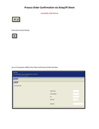 Learn Process order confirmation via XStep and PI sheet | PDF