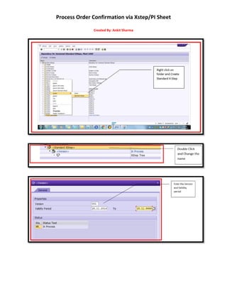 Learn Process order confirmation via XStep and PI sheet | PDF