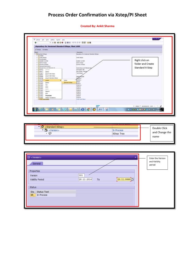 Learn Process order confirmation via XStep and PI sheet | PDF