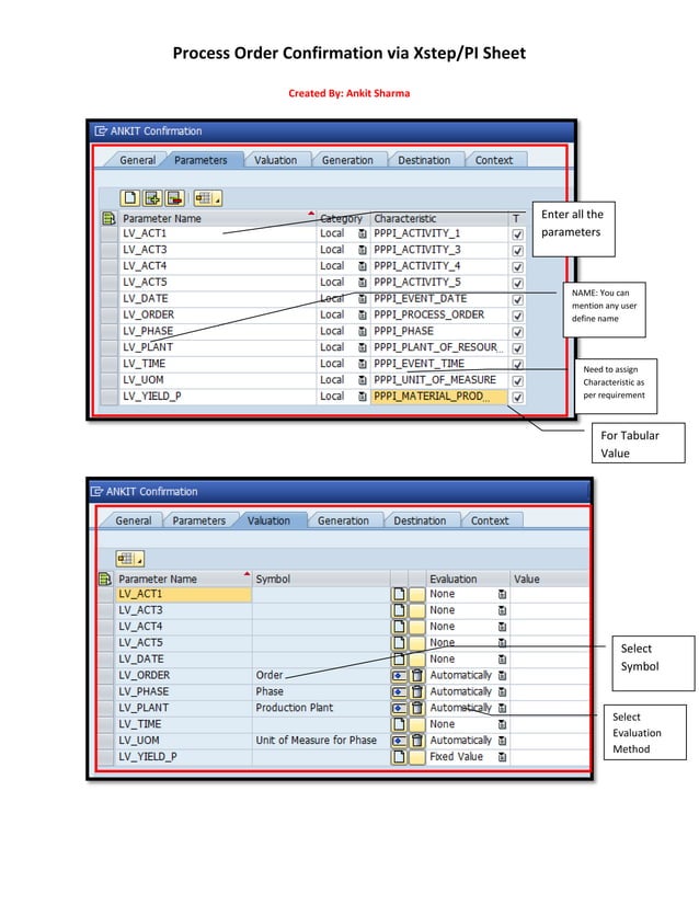 Learn Process order confirmation via XStep and PI sheet | PDF