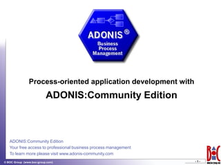 Process-oriented application development with ADONIS:Community Edition ...