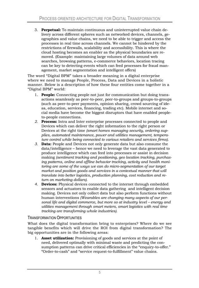 Process oriented architecture for digital transformation 2015 | PDF | Internet | Computing