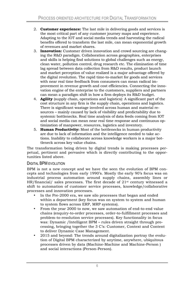 Process oriented architecture for digital transformation 2015 | PDF | Internet | Computing