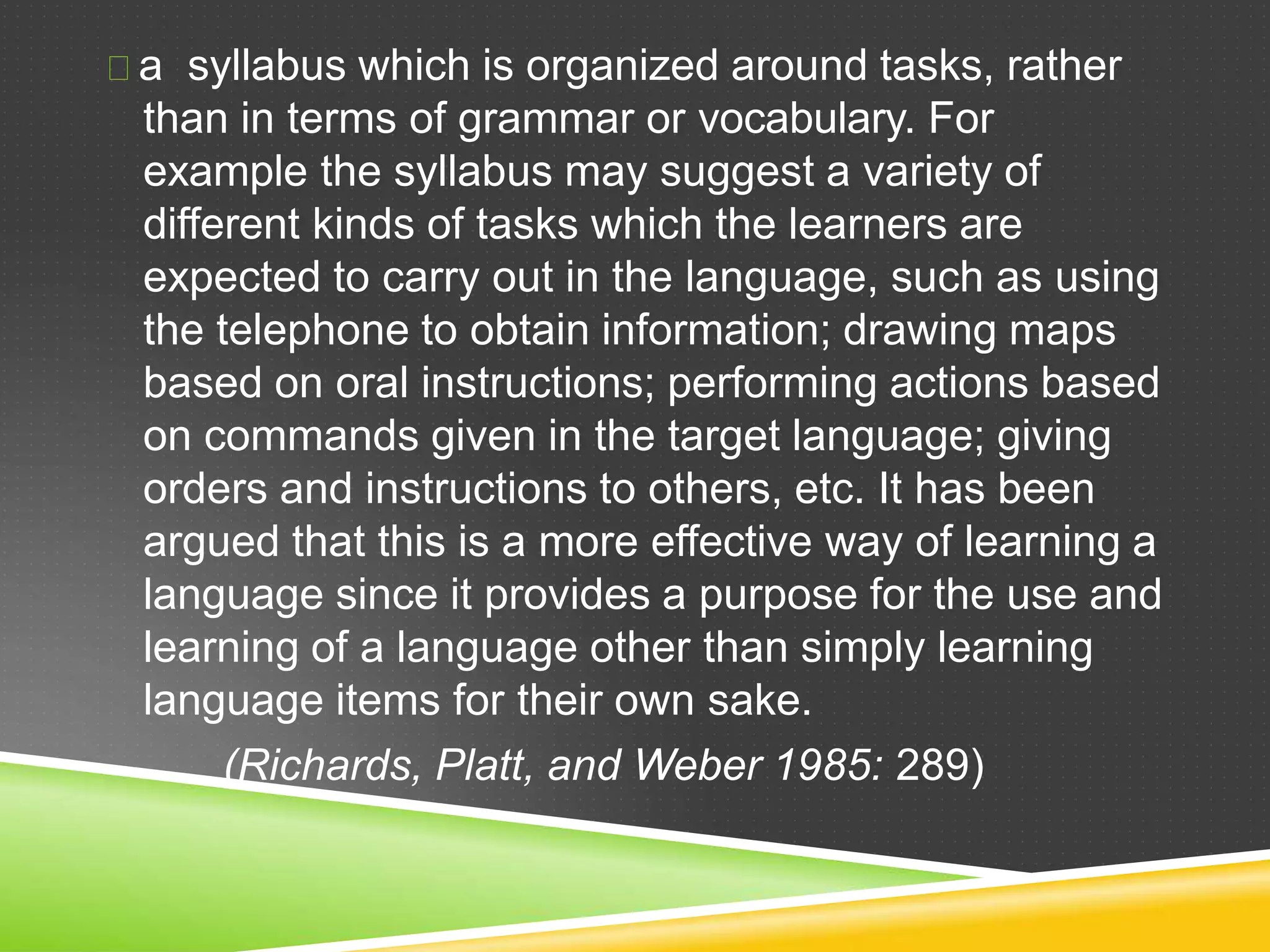 Process oriented syllabus | PPTX